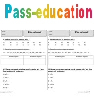 Pair ou impair – Ce1 – Exercices corrigés – Numération – Mathématiques ...