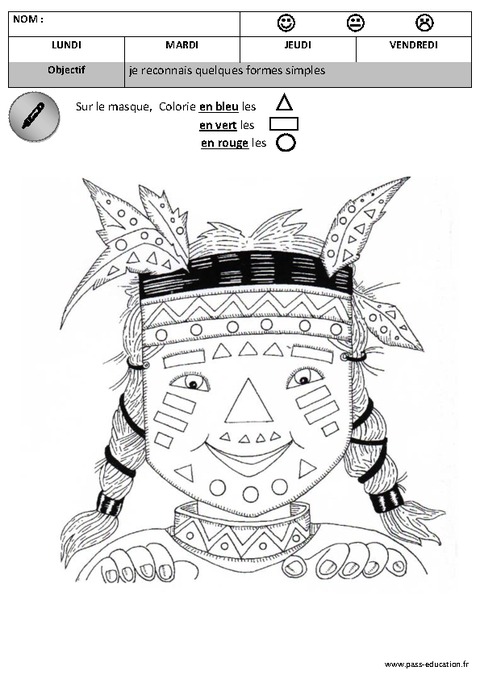 Colorie les formes – Maternelle – Moyenne section – Grande section ...