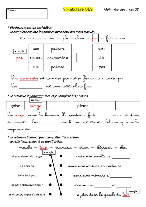 Méli-mélo des mots - Ce2 - Vocabulaire ludique - Cycle 3 - Editeur ...
