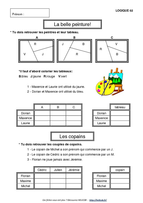 Problèmes de logique – Ce2 – Mathématiques – Exercices et correction ...