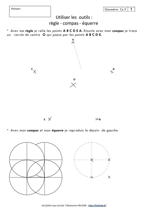 Règle - Compas - Equerre - Ce2 - Exercices - Pass Education