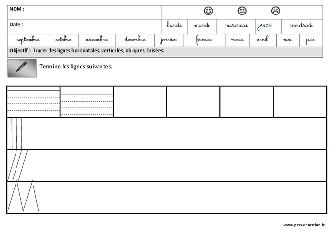 Révisions - Lignes - Graphisme - Maternelle – Grande section – GS ...
