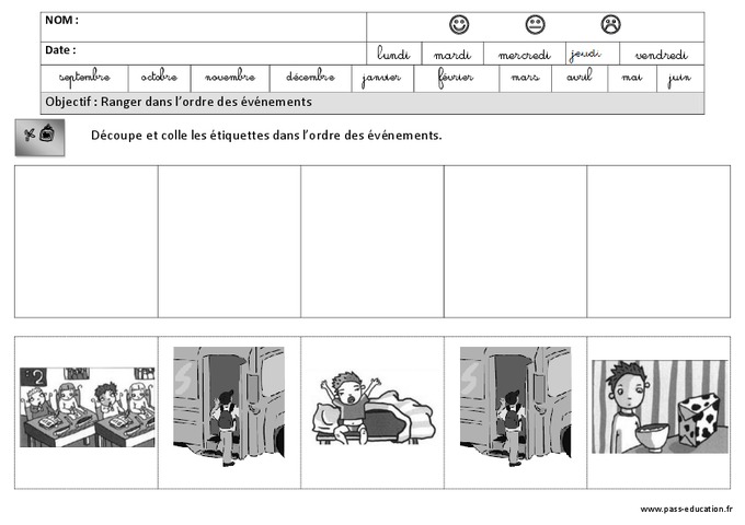 Images Séquentielles Se Repérer Dans La Journée Maternelle | Journal Actuel