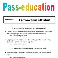 Attribut – 6ème – Cours – Fonctions grammaticales - Cycle 3 - PDF à ...