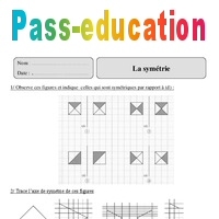 Symétrie – Cm2 – Exercices corrigés – Géométrie – Mathématiques - Cycle ...