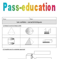 Solides: Caractéristiques – Cm1 – Exercices corrigés – Géométrie ...