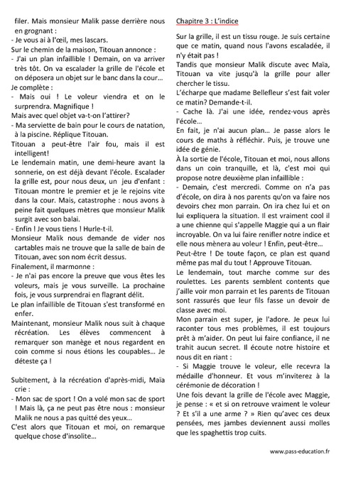 Enquête à l'école - Lecture suivie - Récit - Tapuscrit - Ce2 - Cm1 ...