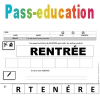 Ecrire le mot rentrée - Ecriture d'imprimerie - Moyenne section – Cycle ...