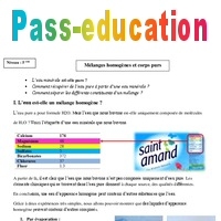 Mélanges homogènes et corps purs – Cours – 5ème – Physique – Chimie ...