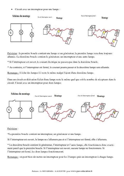Circuit électrique en dérivation – Cours – 5ème – Physique – Chimie ...