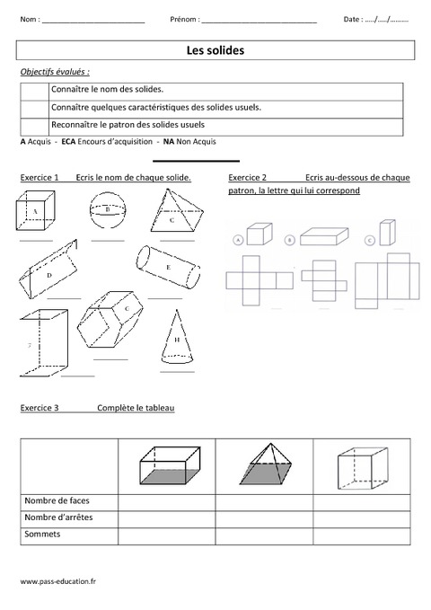Solides – Ce2 – Evaluation - Pass Education