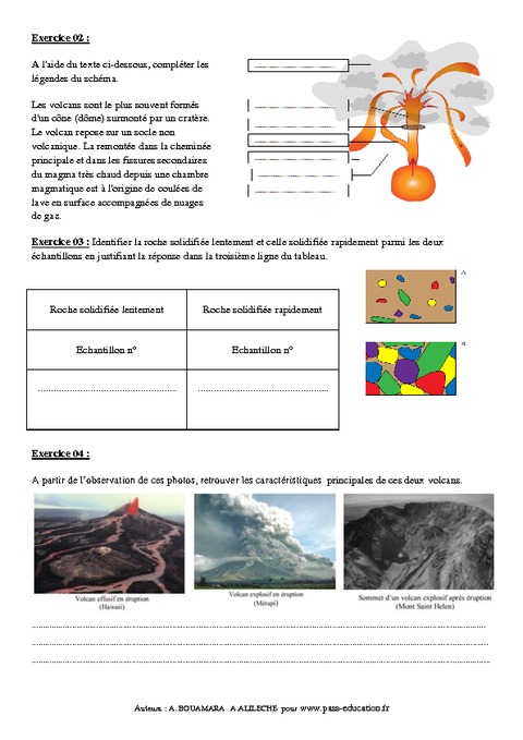 Volcanisme - 4ème – Exercices corrigés - Remédiation - Globe terrestre ...