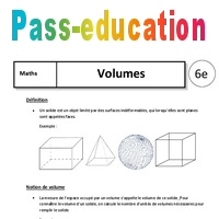 Volumes – Cours – 6ème – Grandeurs et Mesures – Collège - Cycle 3 - PDF ...