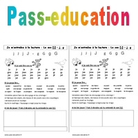 Son ʒ : j, g – Cp – Phonologie – Etude des sons - Cycle 2 - PDF à imprimer