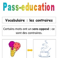 Les contraires– Affiche pour la classe – Cp – Vocabulaire - Cycle 2 ...