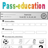 Révisions – Son in, im, ain, ein – Cp – Etude des sons - Cycle 2 - PDF ...