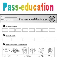 Révisions – Son k : c, k, q, qu – Cp – Etude des sons - Cycle 2 - PDF à ...