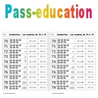 Nombres de 70 à 79 - Cp - Leçon - Cycle 2 - PDF à imprimer