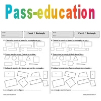 Rectangle – Carré - Ce1 – Exercices - Cycle 2 - PDF à imprimer