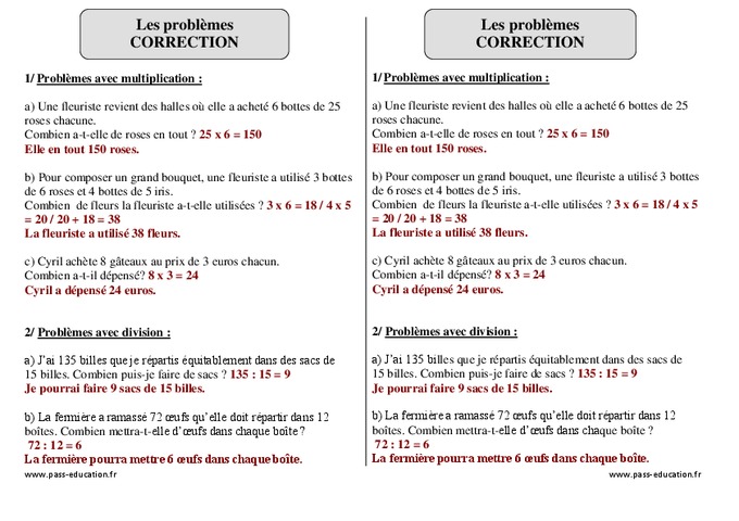 Problèmes Ce2 à Imprimer Pdf | Chtoby Pomnili