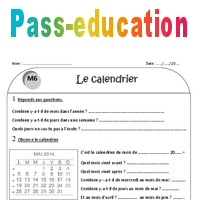 Calendrier – Ce1 – Exercices corrigés - Cycle 2 - PDF à imprimer