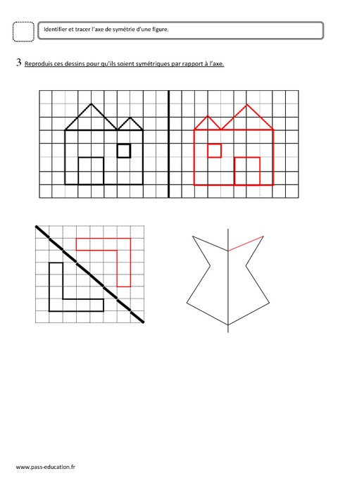 Symétrie - Cm2 - Evaluation - Pass Education