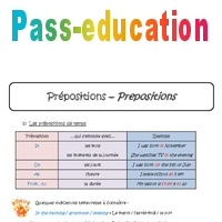 Prépositions – 5ème - Cours - In, On, At, From…to - Anglais - Cycle 4 ...