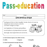 Une sortie au cirque - Cp - Récit - Lecture - Cycle 2 - PDF à imprimer