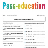 Développer - Distributivité - 5ème - Exercices corrigés - Cycle 4 - PDF ...