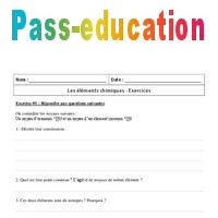 Eléments chimiques – 2nde – Exercices corrigés - PDF à imprimer