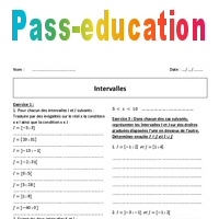 Intervalles - 2nde - Exercices avec correction - PDF à imprimer