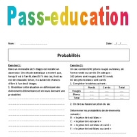Probabilités - 2nde - Exercices corrigés - PDF à imprimer