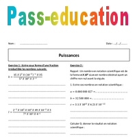 Puissances - 2nde - Exercices - PDF à imprimer