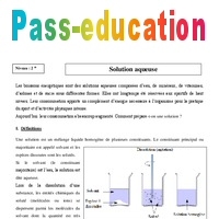 Solution aqueuse - Seconde - Cours - PDF à imprimer