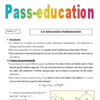 Interactions fondamentales - Première - Cours