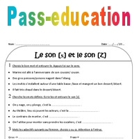Son z et s - Ce2 - Exercices - Cycle 2 - PDF à imprimer