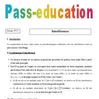 Interférences - Terminale - Cours - PDF à imprimer