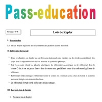 Lois de Kepler - Terminale - Cours - PDF à imprimer