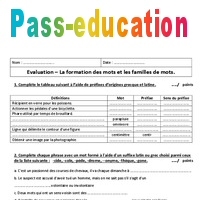Famille de mots - Formation des mots - 5ème - Evaluation - Cycle 4 ...