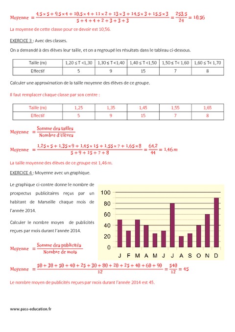 Cours Maths Statistiques 4Eme – Evaluation Sur Les Statistiques 4Ème – SCLH