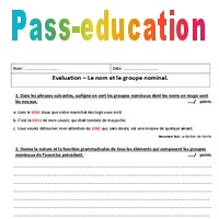 Groupe nominal - Nom - 4ème - Evaluation avec le corrigé - Cycle 4 ...
