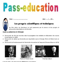 Progrès scientifiques et techniques au XIXe siècle - Cm2 - Exercices ...