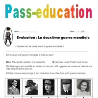2ème guerre mondiale 1939 - 1945 - Cm2 - Evaluation - Cycle 3 - PDF à ...