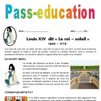 Louis XIV - Le roi soleil 1643 - 1715 - Cm1 - Exercices - Cycle 3 - PDF ...