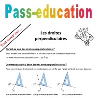 Comment reconnaître une droite perpendiculaire ? - Cycle 3 - PDF à imprimer