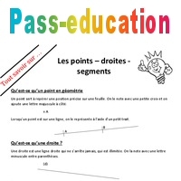 Qu'est-ce qu'un point, une droite, un segment? - Cycle 3 - PDF à imprimer