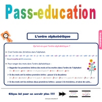 Ordre alphabétique - Ce2 - Leçon, trace écrite - Cycle 2 - PDF à imprimer