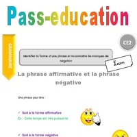 Identifier la forme d’une phrase et reconnaître les marques de négation ...