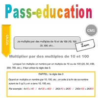 Je multiplie par des multiples de 10 et de 100 (10, 100, 20, 300, etc ...