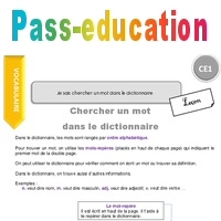 Comment chercher un mot dans le dictionnaire - CE1 - Leçon - Cycle 2 ...